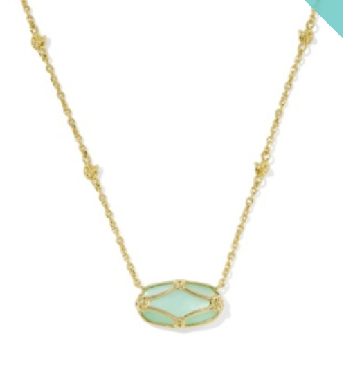 Elisa Lattice Frame Short Pendant Necklace – Desert Sol